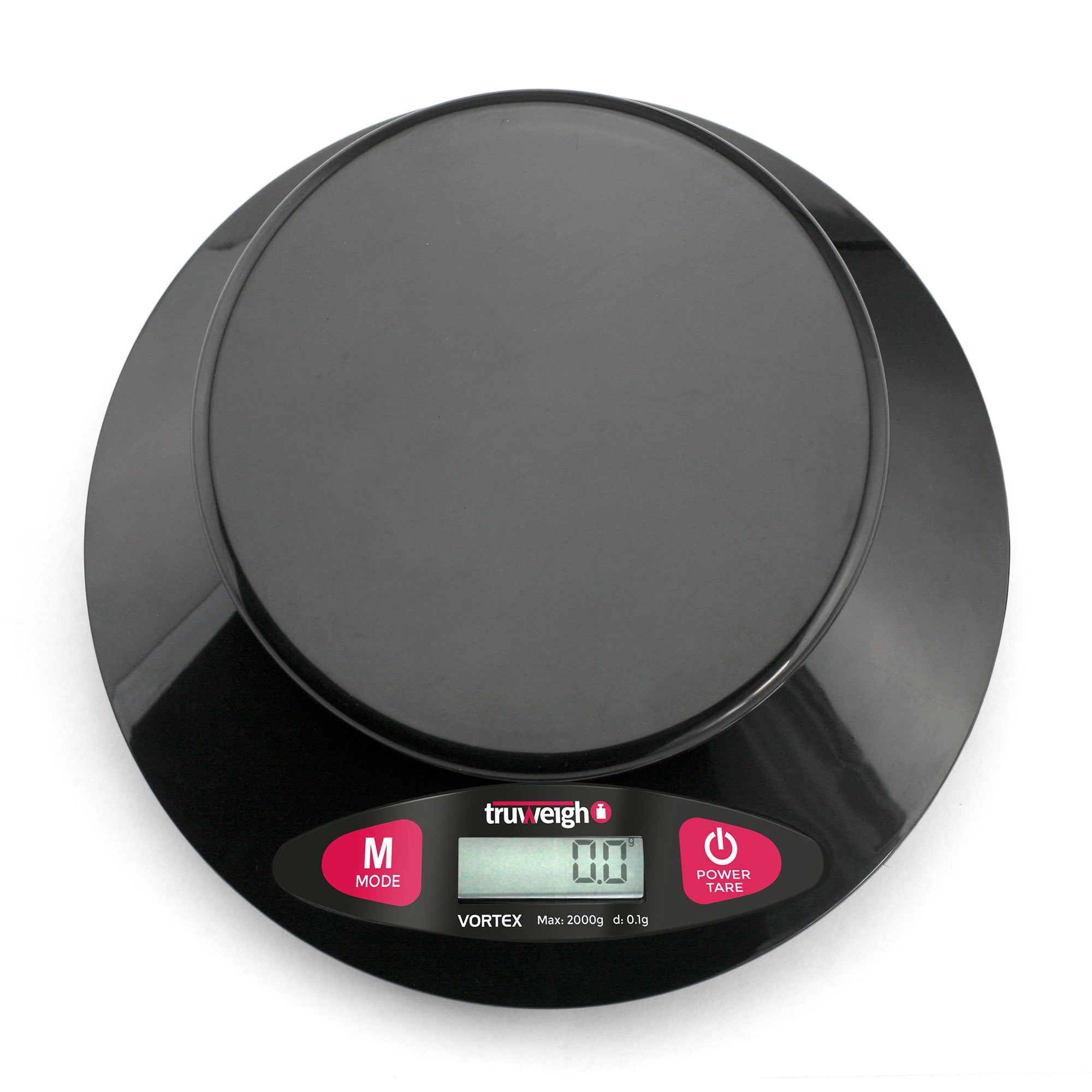 Truweigh Vortex Digital Kitchen Bowl Scale - 2000g x 0.1g - Black