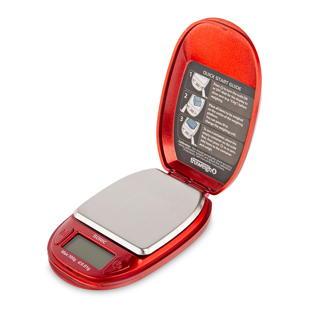Truweigh Sonic Digital Mini Scale - 100g x 0.01g - Black Compact Scale